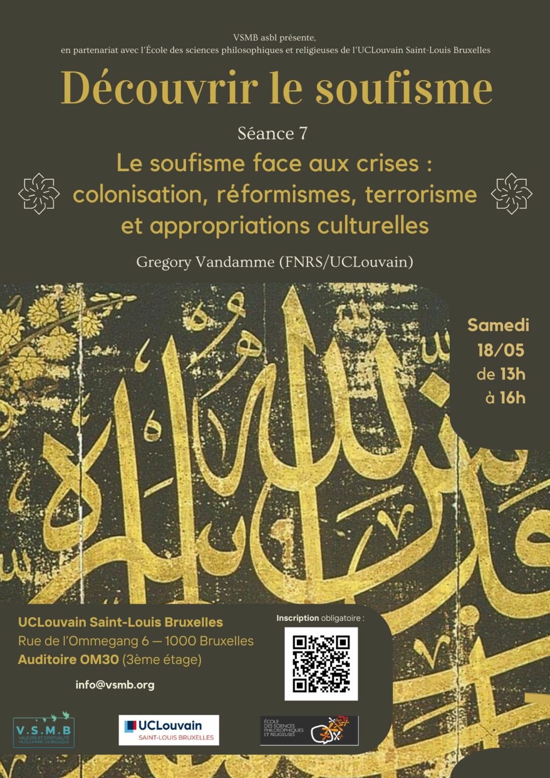 Découvrir le Soufisme (7) – 18/05 – VSMB